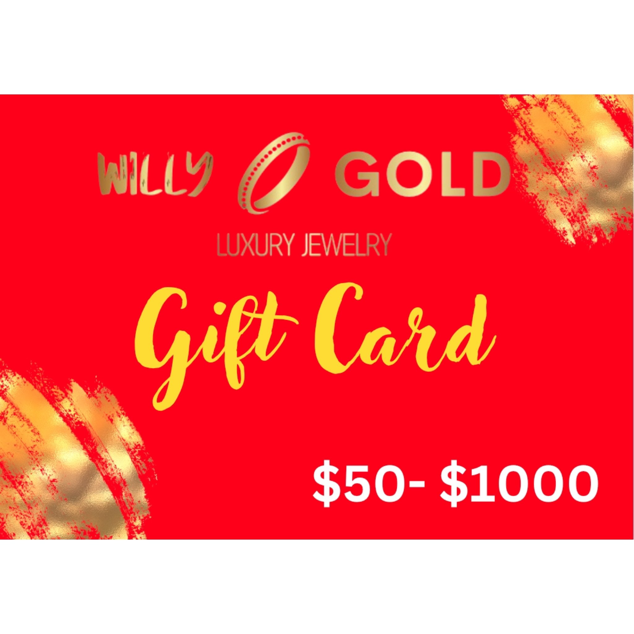 Gift Cards (Tarjeta de Regalo Digital) – Willy Gold Store